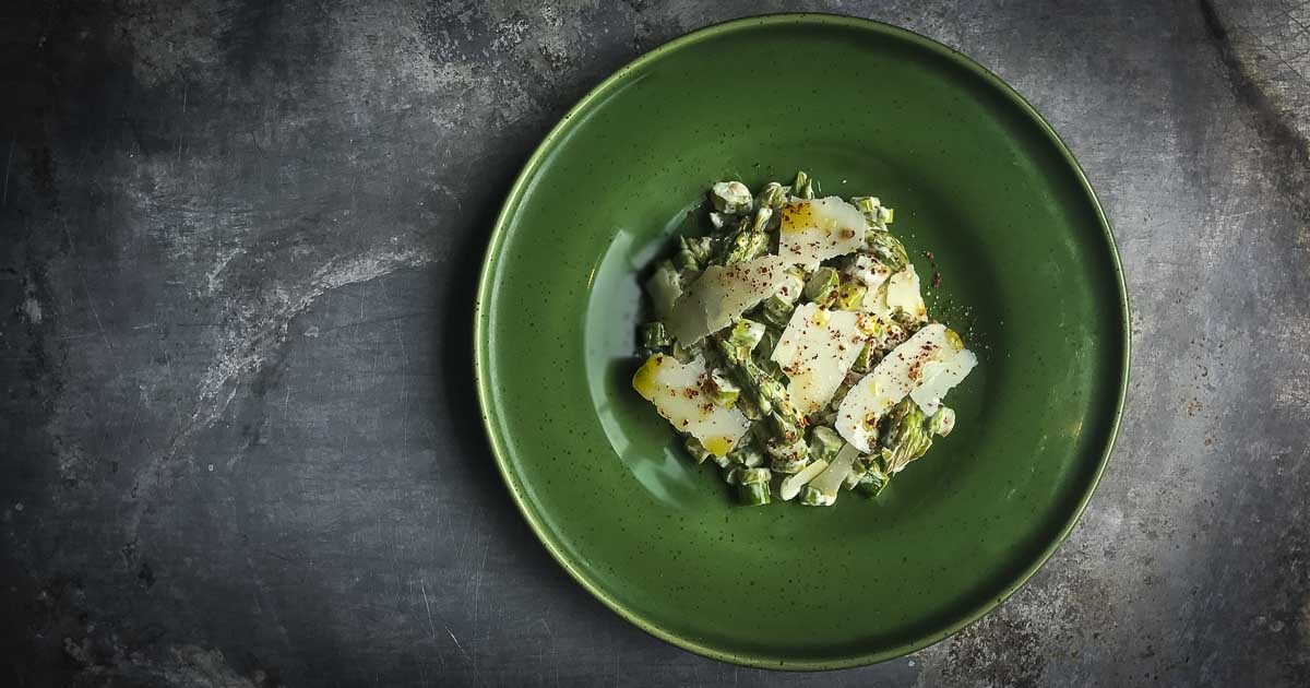 Raw Asparagus Salad with Smoked Mayo - Bacon is Magic