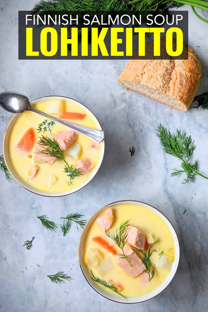Lohikeitto - An Easy Finnish Salmon Soup - Bacon is Magic