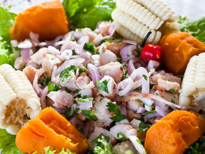 Traditinoal Peruvian Ceviche Traditional Peruvian Ceviche Close Up