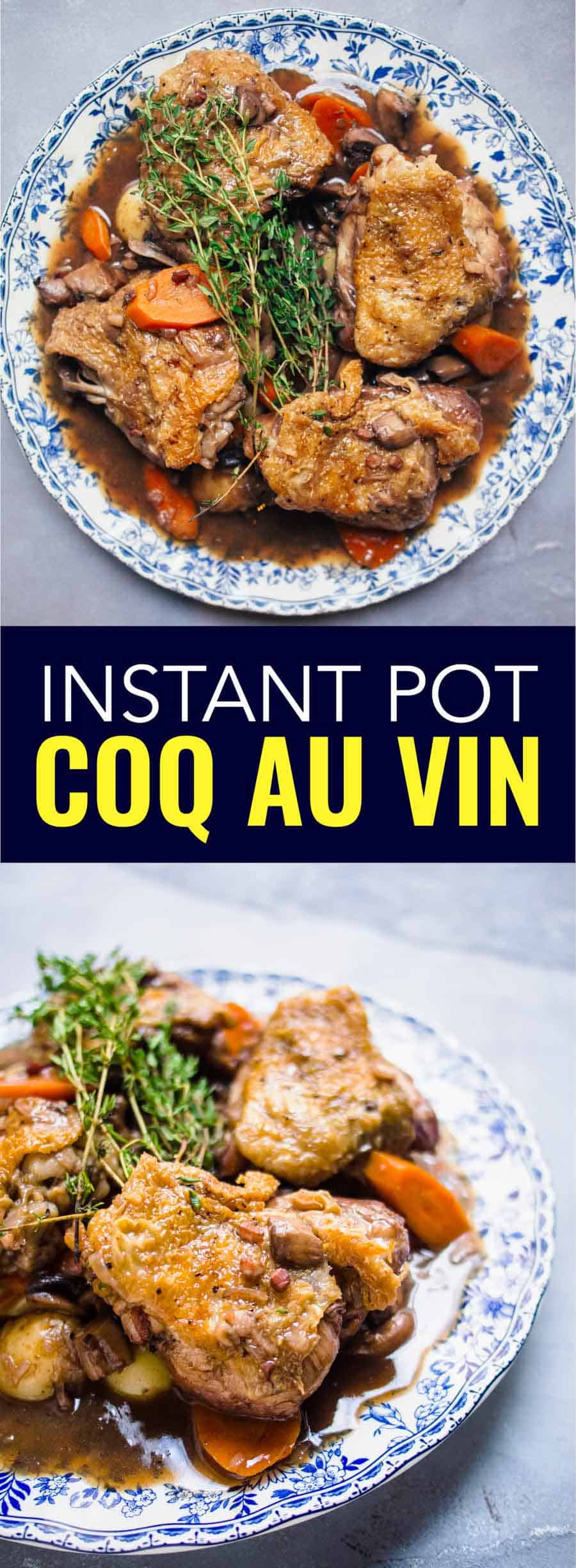Instant Pot Coq au Vin - Easy French Weeknight Meal