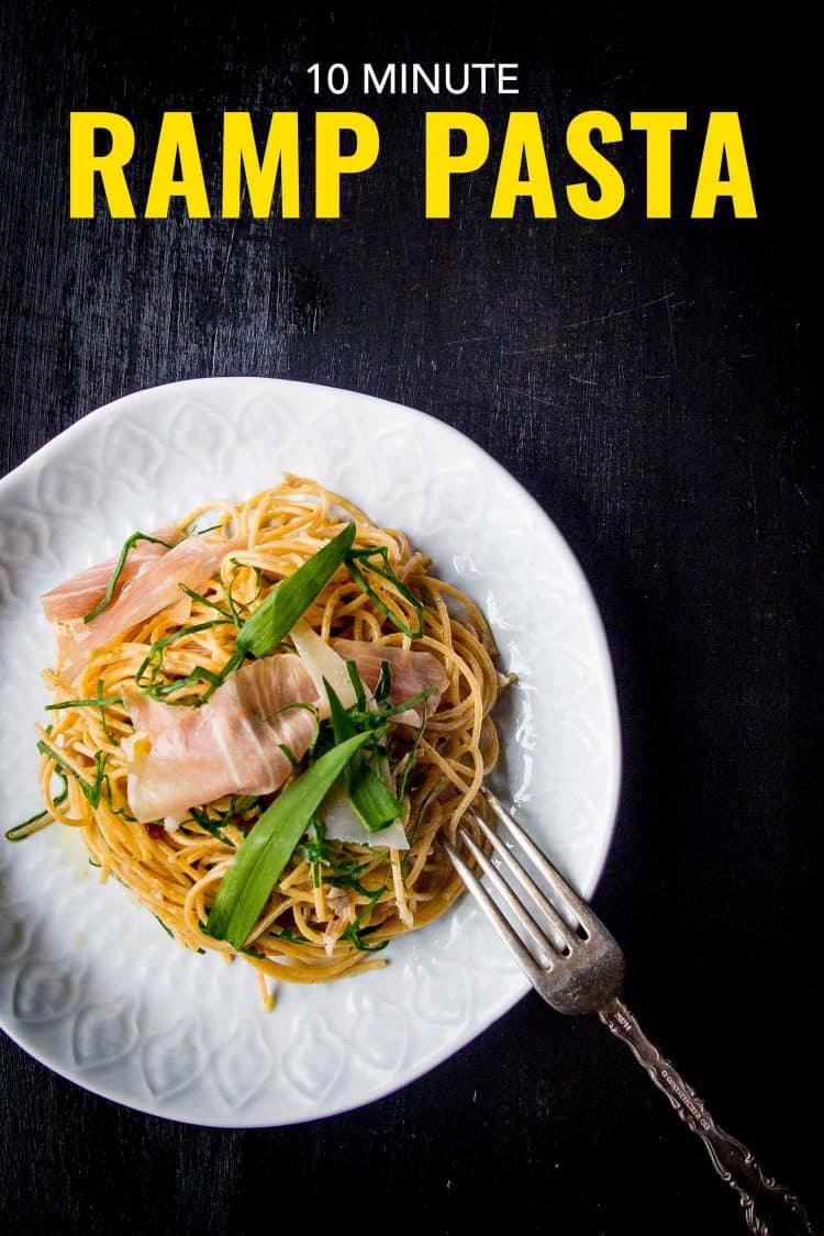 Ramp Pasta with Prosciutto and Parmesan - Bacon is Magic