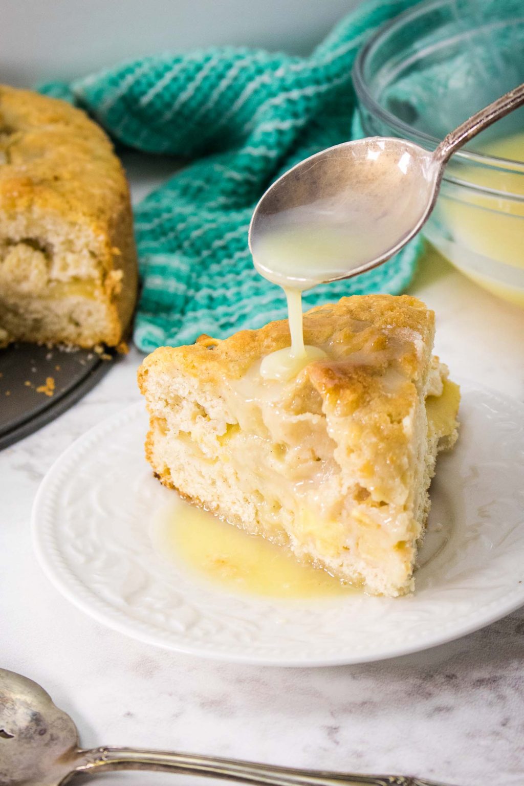 Irish Apple Cake with Whiskey Cream - Bacon is Magic