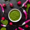 5 Minute Radish Greens Pesto (Veg + Gluten Free) - Bacon is Magic