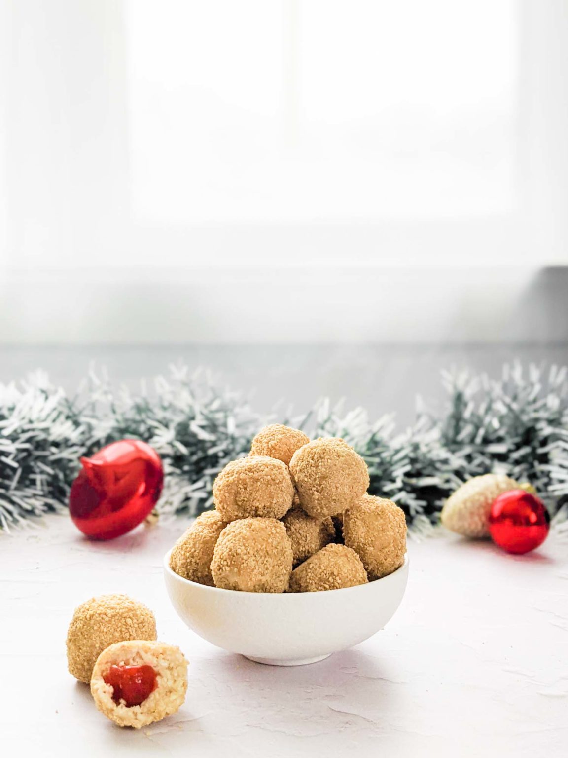 Traditional Cherry Balls Recipe Perfect for Christmas - Bacon is Magic